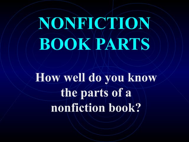 Parts Of A Book | PPTX
