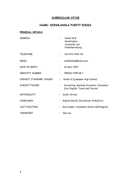 Current CV 2016 | PDF