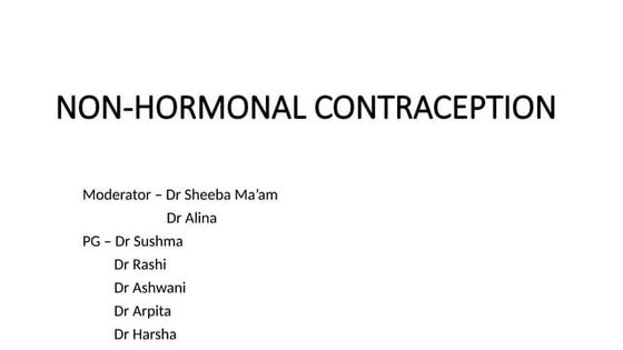 Contraception | PPTX | Pregnancy | Reproductive Health