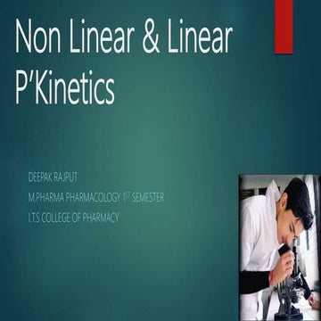 Causes of Non linear pharmacokinetics | PPTX