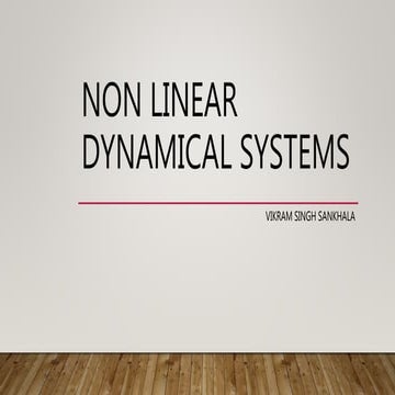 Non Linear Dynamical Systems Ppt 3772