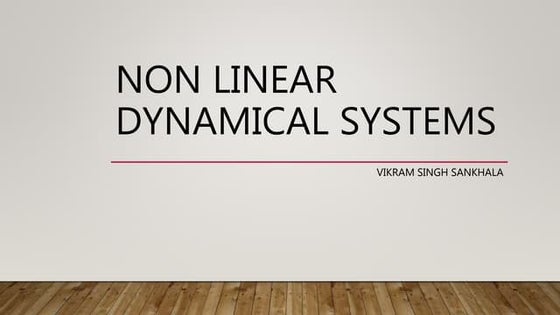 Non linear Dynamical Control Systems | PPT