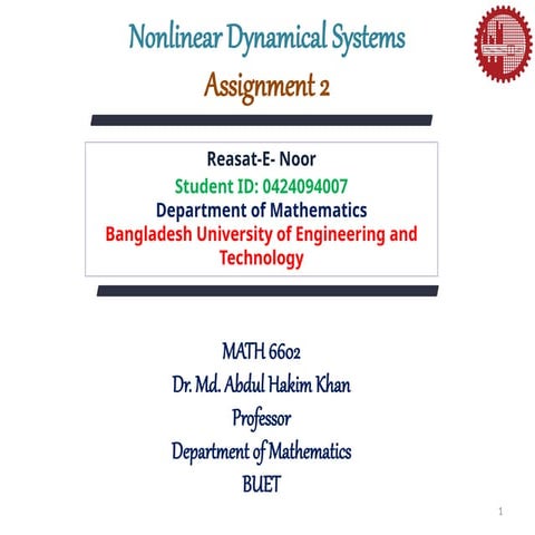 Nonlinear_Dynamical_Systems_Assignment 2.pptx