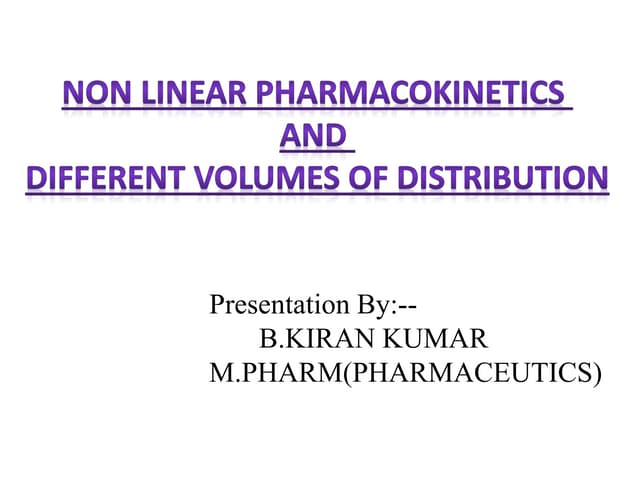 A seminar on one & two compartment open model extra vascular ...