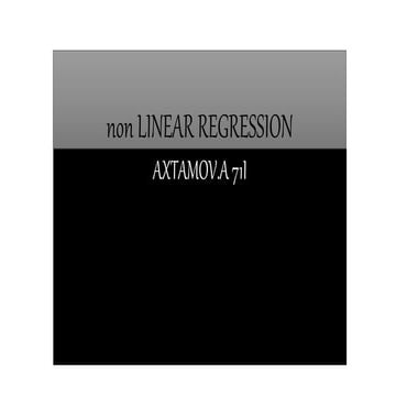 Non linear Regression free ppt statistics | PPTX