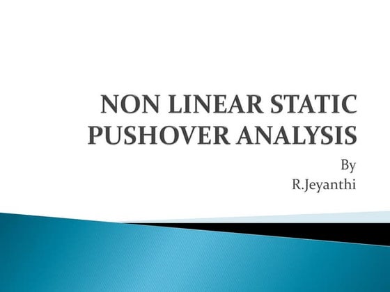 Non linear sttic analysis sap2000 | PDF