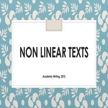 How to Write Non Linear Texts (IELTS Preparation) | PPT