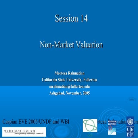 Non-Market Valuation | PPT