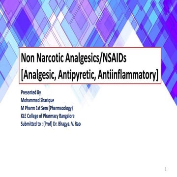 Nonsteroidal anti inflammatory drugs (NSAIDS) | PPTX