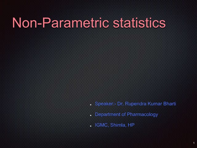 Distinguish Between Parametric Vs Nonparametric Test Ppt 5991