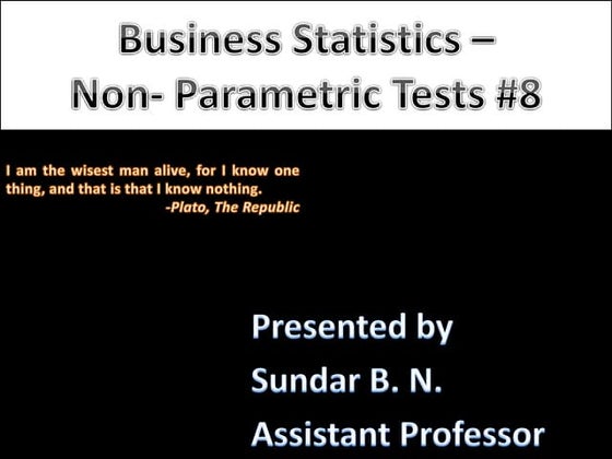 Non parametric | PDF | Standardized Testing | Educational Assessment