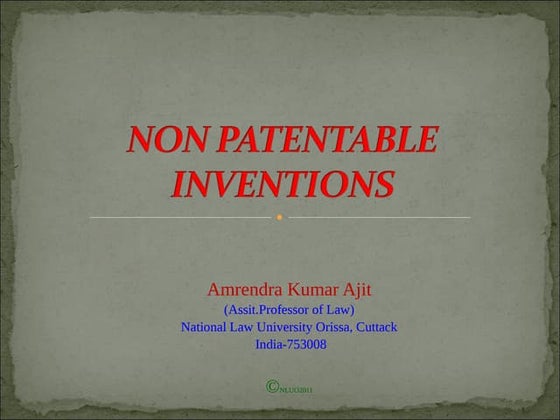 Patentable and Non-Patentable inventions.pptx