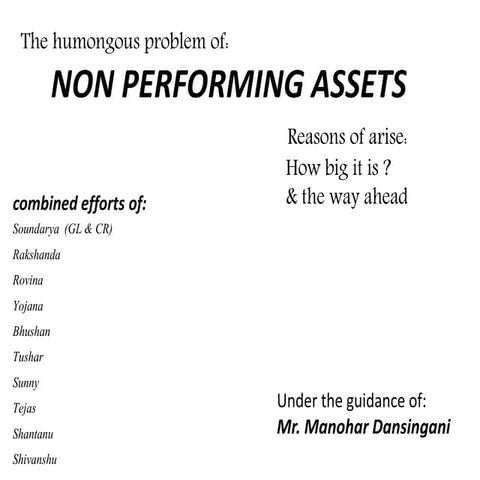 Non performing assets | PPTX