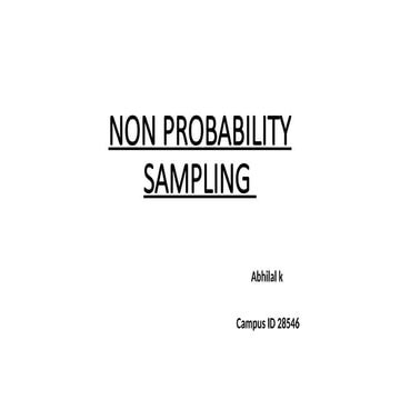 NON PROBABILITY SAMPLING. exploratory studiespptx | PPTX