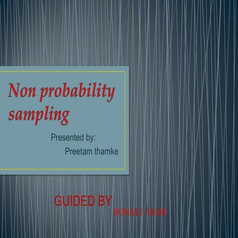 Non probability sampling 2 | PPT