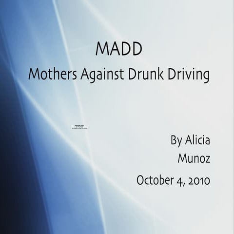Nonprofit MADD | PPT