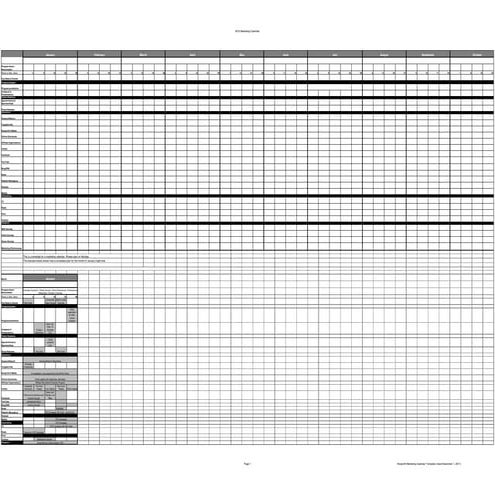 Nonprofit marketing calendar template (used december 1, 2011) | PDF