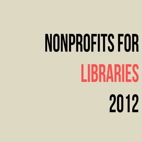 Nonprofits for libraries - participatory grantmaking | PDF