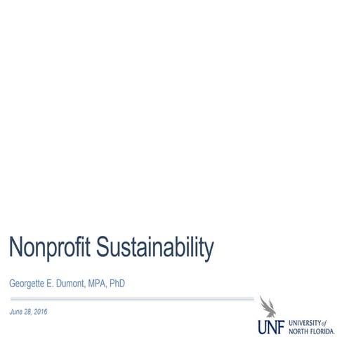 Nonprofit Sustainability | PPTX