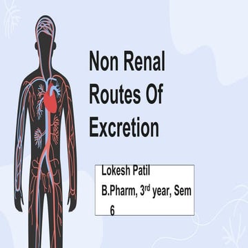 Non renal routes of excretion For pharmacy students | PPTX