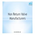 Non Return Valve Manufacturers | PDF