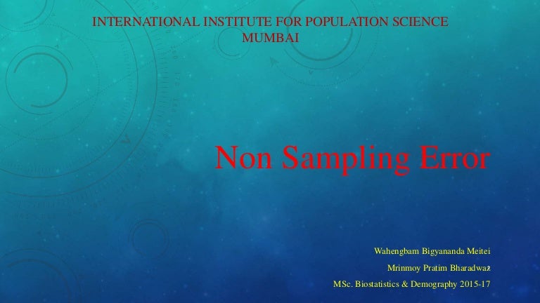 Non Sampling Error