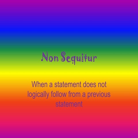 Non sequitur | PPT