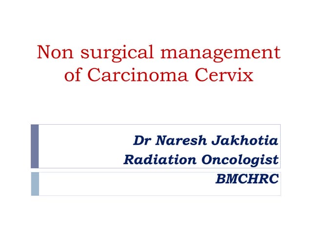 Surgical management of carcinoma cervix | PPTX