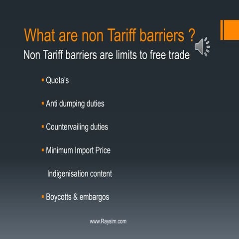 Non Tariff barriers | PPTX | Commodities | Economy