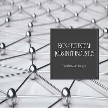 Non technical job in IT industry | PPTX