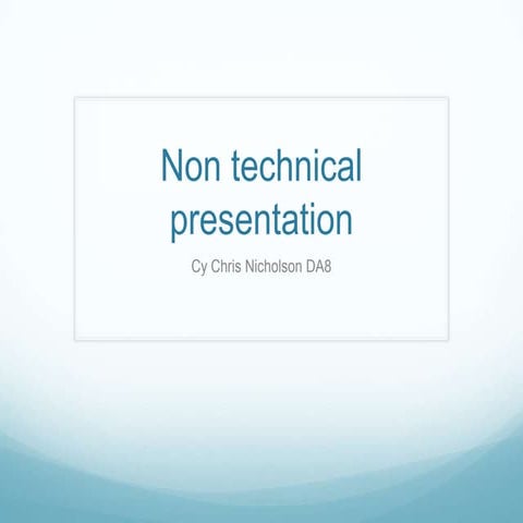 Non technical presentation | PPTX