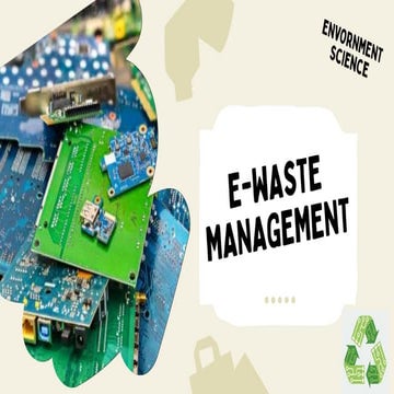 E-waste And E-waste Management Presentation | PPT