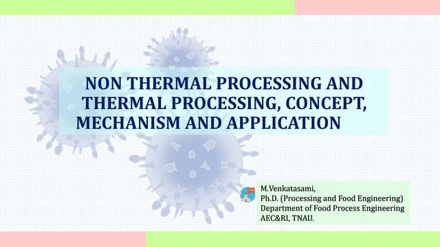 thermal processing of food | PPTX