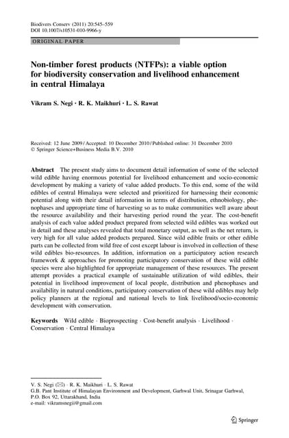 Ntfp presentation | PPT