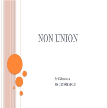 Nonunion definition, causes, classification and management | PPTX