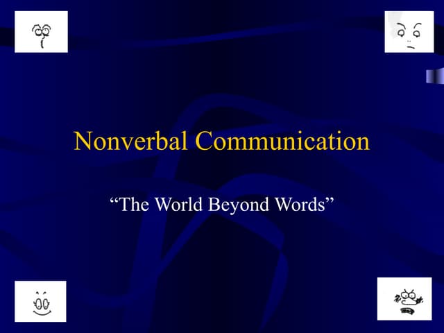 Nonverbal communication powerpoint | PPTX