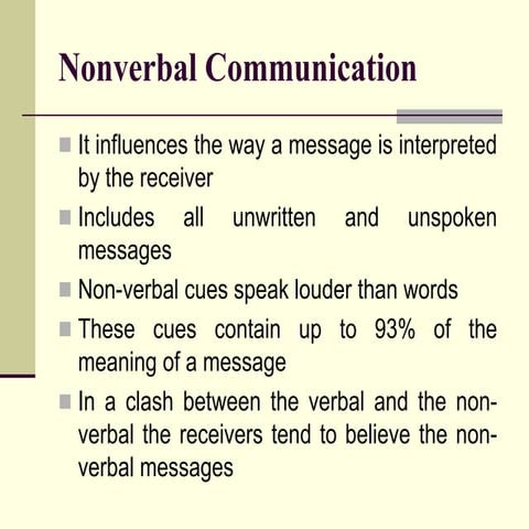 Nonverbal communication | PPT
