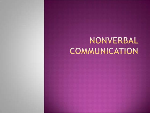 Nonverbal Powerpoint Presentation | PPTX