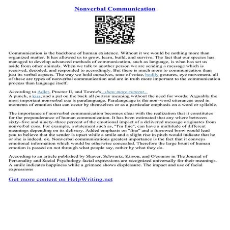 Nonverbal Communication | PDF | Technology & Computing