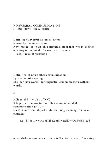 Describe a nonverbal communication technique that you will use to pe.pdf