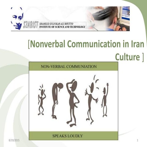 Nonverbal communication in Iran Culture | PPTX