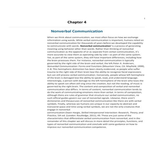 Nonverbal communication | PDF