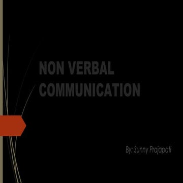 Nonverbal communication ppt | PPT | Technology & Computing