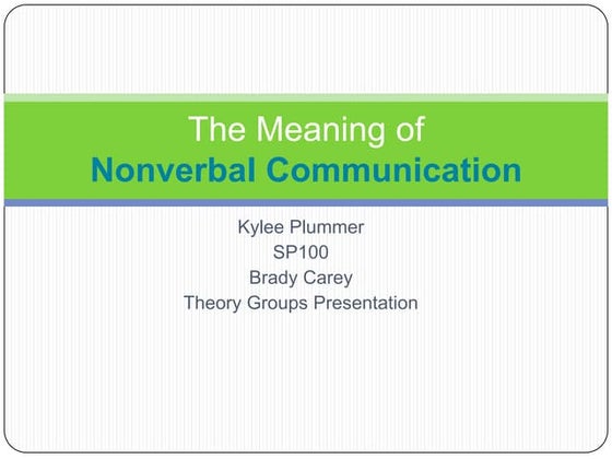 Verbal and nonverbal communication | PPT