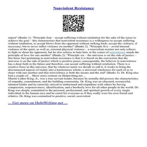 Nonviolent Resistance | PDF
