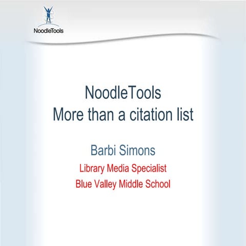 Noodle tools bibliography | PPT