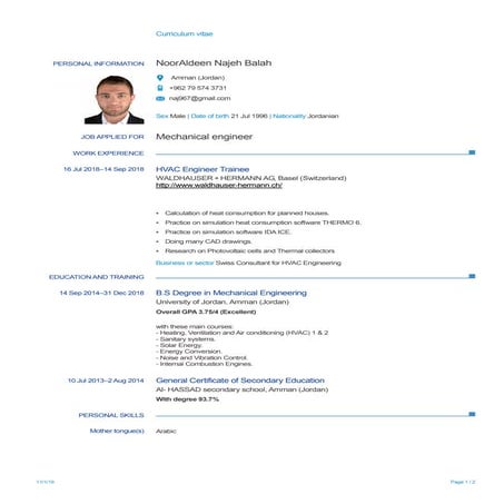 Noor aldeen cv | PDF