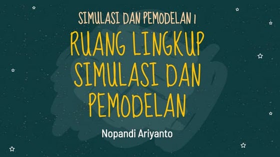 Pemodelan dan Simulasi oleh Bagus Hadi Sutrisno.pptx