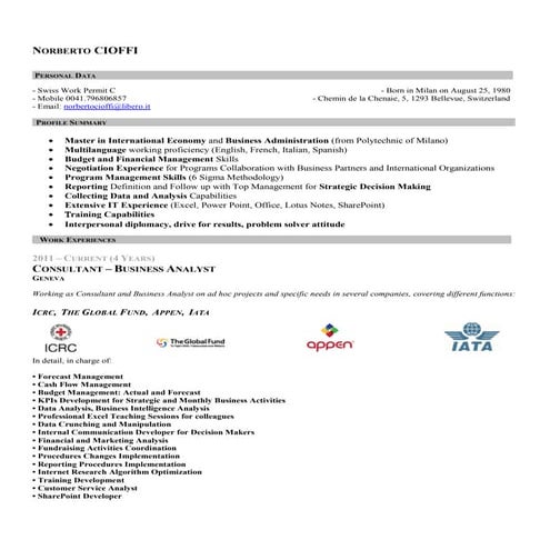 MSilva's Resume 2016-4. | DOC