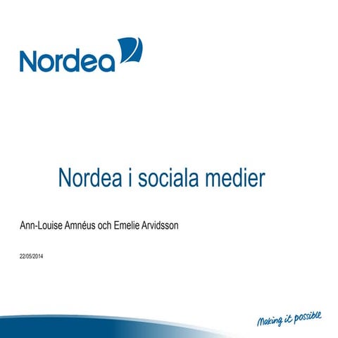 Nordea i sociala medier | PDF